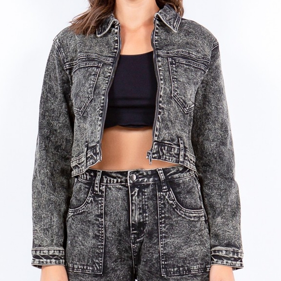 American Bazi | Jackets & Coats | American Bazi 9s Retro Cropped Denim ...